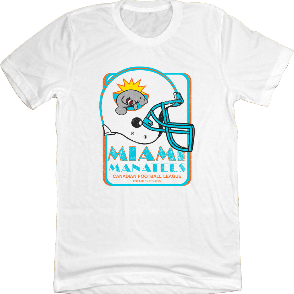 Miami Manatees Football CFL | Vintage Football Apparel | Old School ...